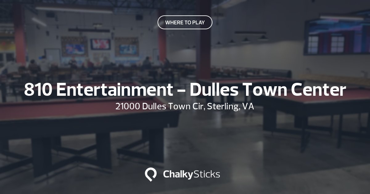 810 Entertainment - Dulles Town Center | Play pool in Sterling, VA ...